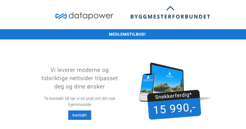 Medlemsavtale med Byggmesterforbundet | Datapower